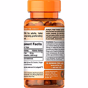 Puritan's Pride Lutein 40 mg with Zeaxanthin-60 Softgels 2 Pack