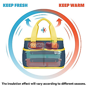 FITHOME Small Lunch Bag for Women & Men, Reusable Insulated Lunch Cooler Tote Bags, Leakproof Thermal Lunch Bag, Adult Lunch Bag for Work