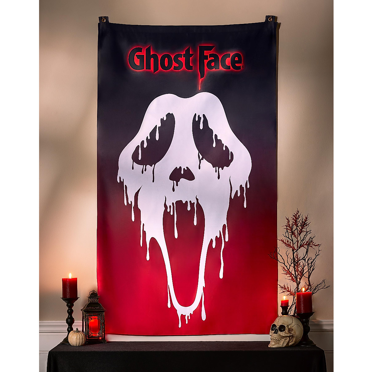 Spirit Halloween Ghost Face ® Drip Flag | Officially Licensed | Horror Décor