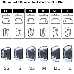 AZLA XELASTEC for Airpods Pro 1st & 2nd Gen (M) – Airpod Pro Ear Tip Replacement – Airpod Pro Tips with Premium Silicone, Airpod Pro Tips, Airpod Ear Tips