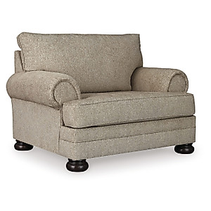 Signature Design by Ashley Kananwood New Traditional Chair and a Half, Light Brown