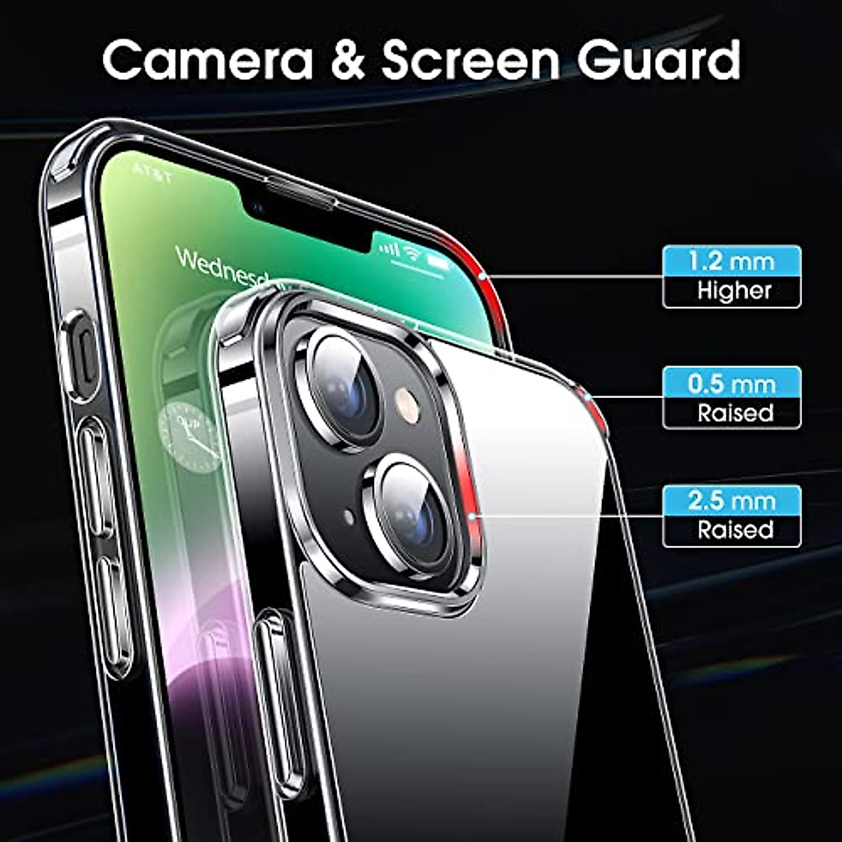 CASEKOO Crystal Clear for iPhone 14 Plus Case, [Not Yellowing] [Military Grade Drop Protection] Shockproof Protective Phone Case 6.7 inch 2022 (Clear)