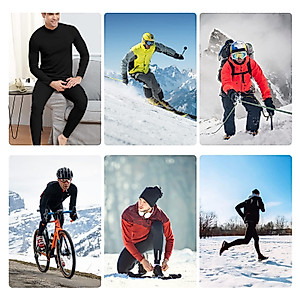 SIMIYA Thermal Underwear for Men, Base Layer Fleece Lined Mens Long Johns Bottom, Soft Warmth Thermal Pants for Cold Weather