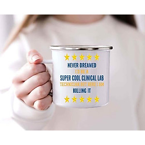 Gift Design Idea Clinical Laboratory Technician Gift for Medical Professionals 12 Oz White Stainless Steel Camping Mug
