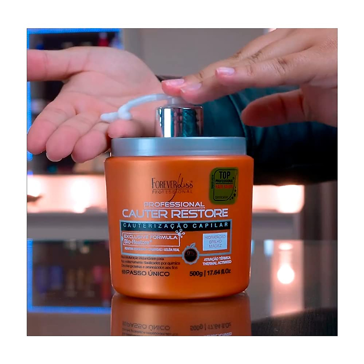 Forever Liss Cauter Restore Formaldehyde - Free Cauterization - Instantaneous Restructuring for Hair Extremely Damaged- 500g/17, 63fl.oz