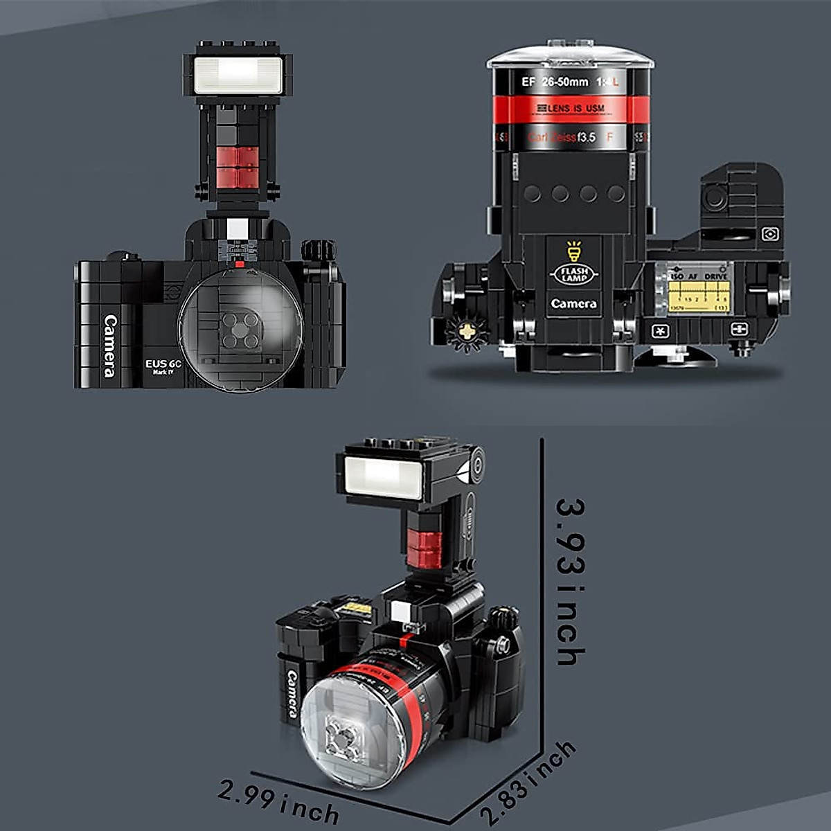 Uvini Adult Building Set, Building Blocks Camera, DIY STEM Toys, Best Gift for Adult, Teens, Collectible Model Digital Camera to Build 407pcs