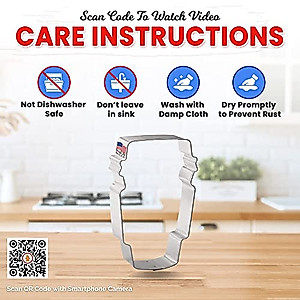 Foose Latte Cup Cookie Cutter 4 Inch –Tin Plated Steel Cookie Cutters – Latte Cup Cookie Mold