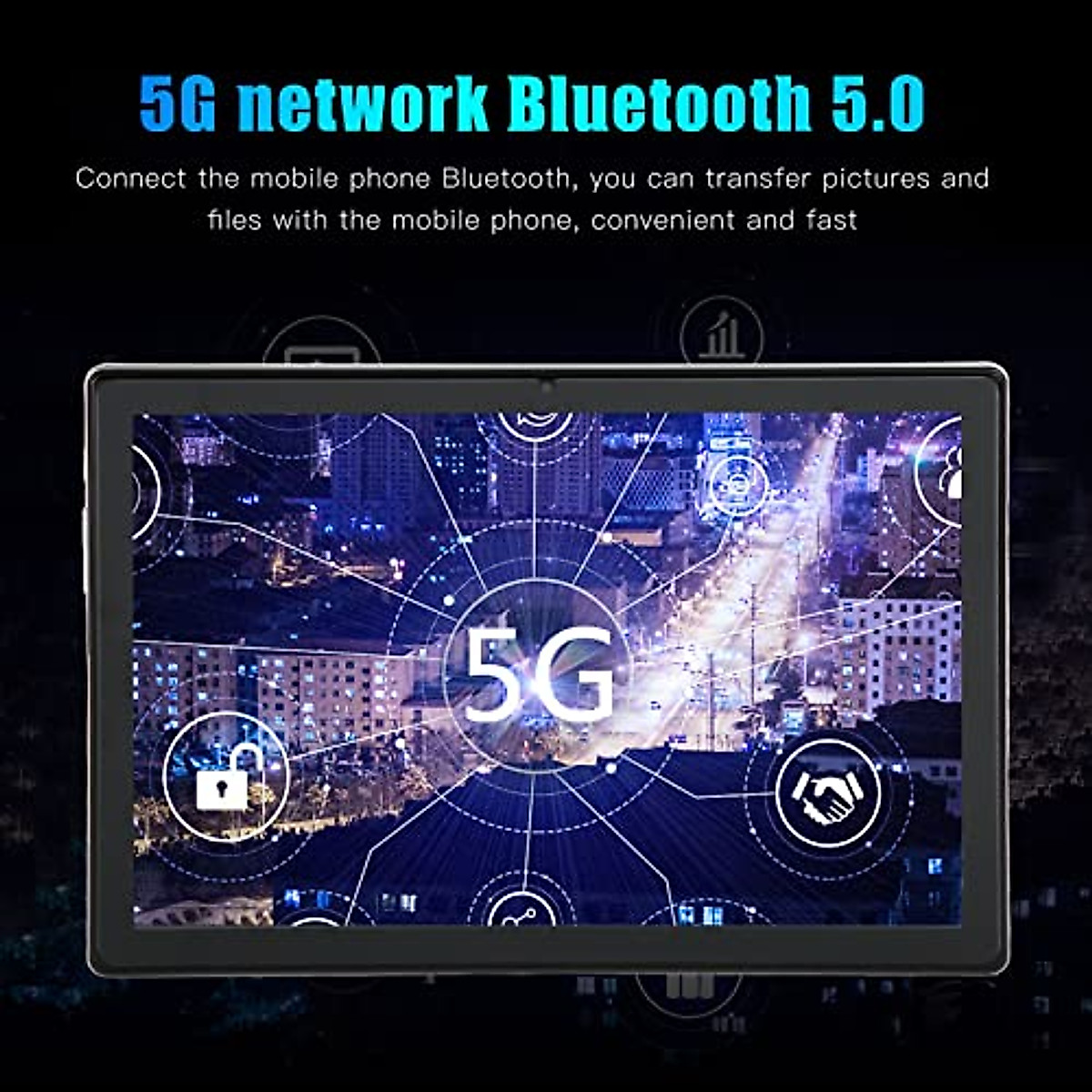 PUSOKEI 10in Tablet for Android 11,Bluetooth 5.0,1920x1200 HD MT6711 10 Cores 2.5Ghz Tablet,2.4G/5G WiFi Calling Tablet,6GB 128GB,Dual Camera,Silver(us)