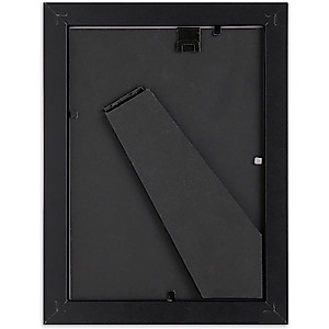 The Display Guys - Square Profile Wooden Picture Frame with Tempered Glass - 5" x 7" matted to 4" x 6" – 6 Pack – Black