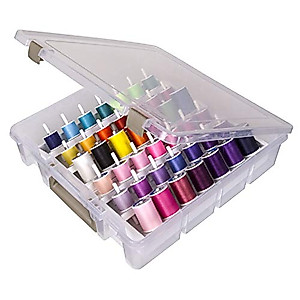 ArtBin 6820AG Thread Storage Tray, Sewing & Craft Organizer Unit, Holds Up to 21 Spools of Thread, White