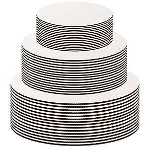 White Cake Boards Round Set [18 Pack] 6 Pieces of 6, 8 and 10 Inch | Cardboard Cake Rounds Circles | Disposable Cake Platter Board Base Tray | Cake Decorating Supplies | Cake Plate Accessories