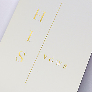 UNITED ESELL Modern Wedding Vow Books His and Hers - Bride and Wedding Notebook with 28 Pages - 5,9" x 3.9"- Great for Vow Renewal - Bridal Shower Gifts – Booklet - Bonus Time Capsule Love (GOLD)
