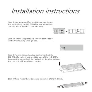 M.2 Copper Heatsinks Cooler for M.2 2280 SSD Laptop（2 Pack）