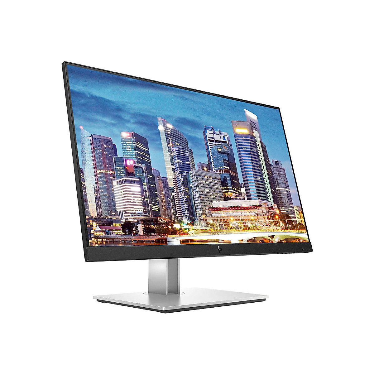 HP EliteDisplay E24q G4 24 Inch IPS LED Backlit Monitor 2-Pack Bundle with Fully Adjustable Desk Mount Monitor Stand