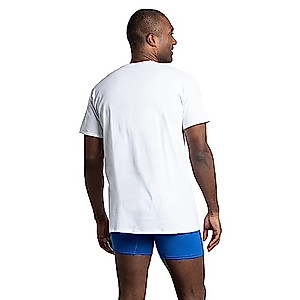 Fruit of the Loom Men's Stay Tucked Crew T-Shirt - Small - White (Pack of 6)
