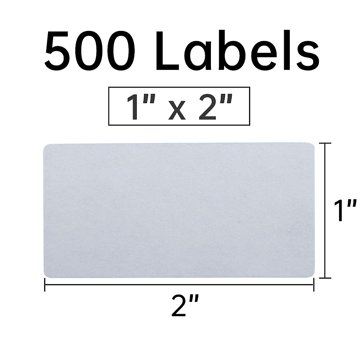 L LIKED Blank White 1 x 2 Inch Dissolvable Labels for Food Rotation Prep roll of 500 (1 Rolls)