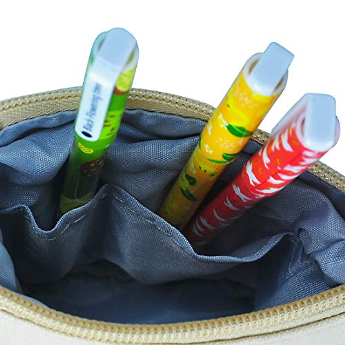 Oyachic Telescopic Pencil Holder Cat Pen Case Stand UP Cosmetics Organizer Pouch Zipper Box Bag with Inner Pocket