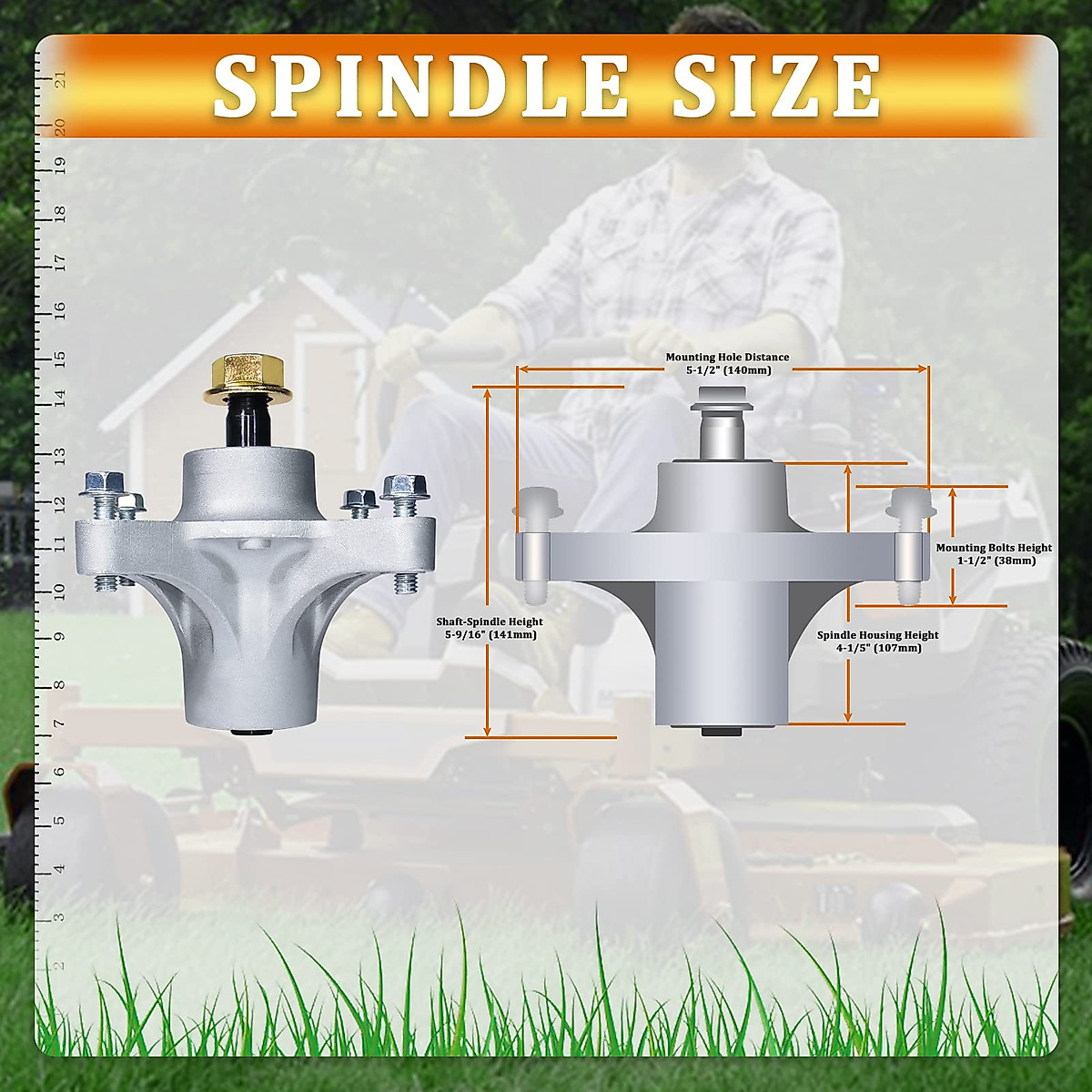 KOOTANS Lawn Mower Spindle Replace for Toro Exmark Oz-line, Toro SS4235 SS5000 SS4200 and Timecutter 5060, Part Numbers 117-7267, 117-7439, Replacement Mower Deck 34" 42" 50" 60" Spindle Assembly