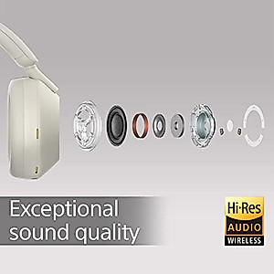 Sony WH-1000XM5S Noise Canceling Wireless Headphones - 30hr Battery Life - Over-Ear Style - Optimized for Alexa and Google Assistant - Built-in mic for Calls - Silver/Gold