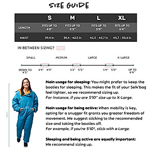 Selk'bag Lite Wearable Sleeping Bag - Outdoor and Indoor Sleeping Bags for Camping, Hiking, Travel, and Backpacking w/Stuff Sack - Lightweight Sleeping Bag Suit - Temp Rating 48-55 degrees F