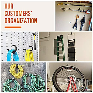 SMARTOLOGY Garage Wall Hooks Set with 9 Pack Extension Cord Strap