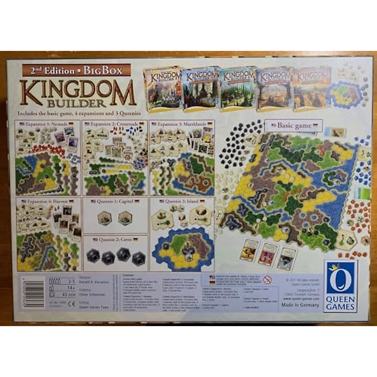 Queen Games Kingdom Builder Big Box 2nd Edition Board Game