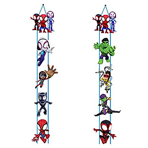 Spidey and His Amazing Friends Birthday Party Decorations Designed Door Hanging Banner Porch Sign Banners Welcome Hanging Hero for Super Fun Hero Party Wall Favors