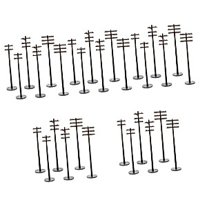 Asakkura 30 pcs for Train Railroad Early Telegraph Telephone Scenery Educational Traffic Layout Railways Diorama Architecture DIY Model Models Scene Adorns Miniature Decoration Accessories