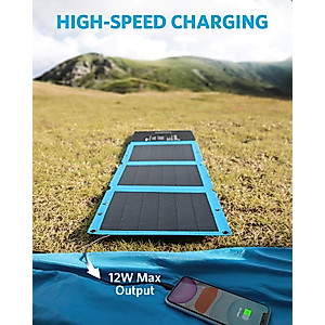 Solar Charger, Anker 24W 3-Port USB Portable Solar Charger with Foldable CIGS Panel for Camping, PowerPort Solar for iPhone 12/SE/11/XS Max/XR/X/8, iPad, Samsung Galaxy S20/S10/S9/S8, and More