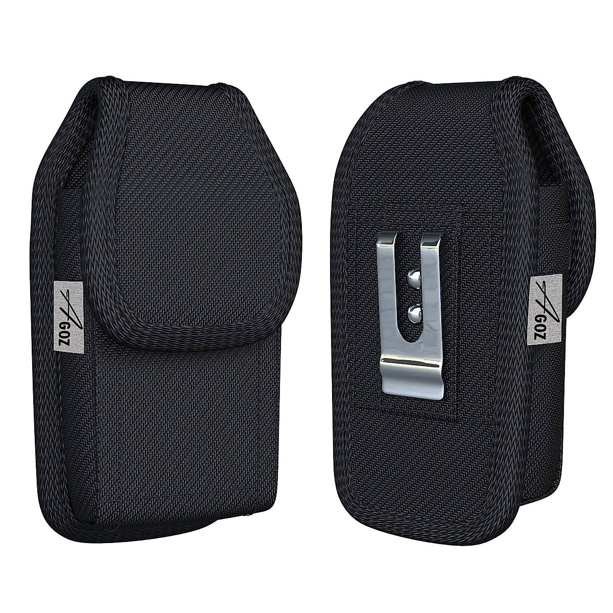 AGOZ Large Scanner Holster, Rugged Vertical Case Pouch for Zebra TC75x, TC75, TC70x, TC70, TC72, TC77, M60, MC65, MC67 Mobile Computer Handheld Barcode Scanner Holder with Metal Belt Clip, Belt Loops