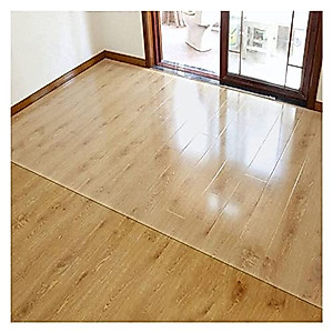 Clear PVC Desk Chair Mat 2mm Rectangle Plastic Vinyl Floor Carpet for Kitchen for Hard Floor, Transparent Nonslip Wear Resistant Desk Mat for Office Hallway Kitchen,30/40/50/60/70cm Wide for Office &