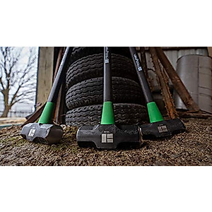 Hooyman 10lb Sledge Hammer with Heavy Duty Construction, Ergonomic No-Slip H-Grip Handles, Solid Fiberglass Cores, and Epoxy Sealed Heads for Construction, Gardening, Yard Work, and Outdoors