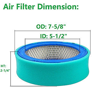 Annolai 394018 GT235 LT166 Air Filter for BS 394018S 272490S 392642 271271 272490 Vanguard V-Twin 12.5-21 HP Engine John Deer-e GT235E LTR155 LTR166 LT170 LX288 SST16 SST18 Lawn Mower