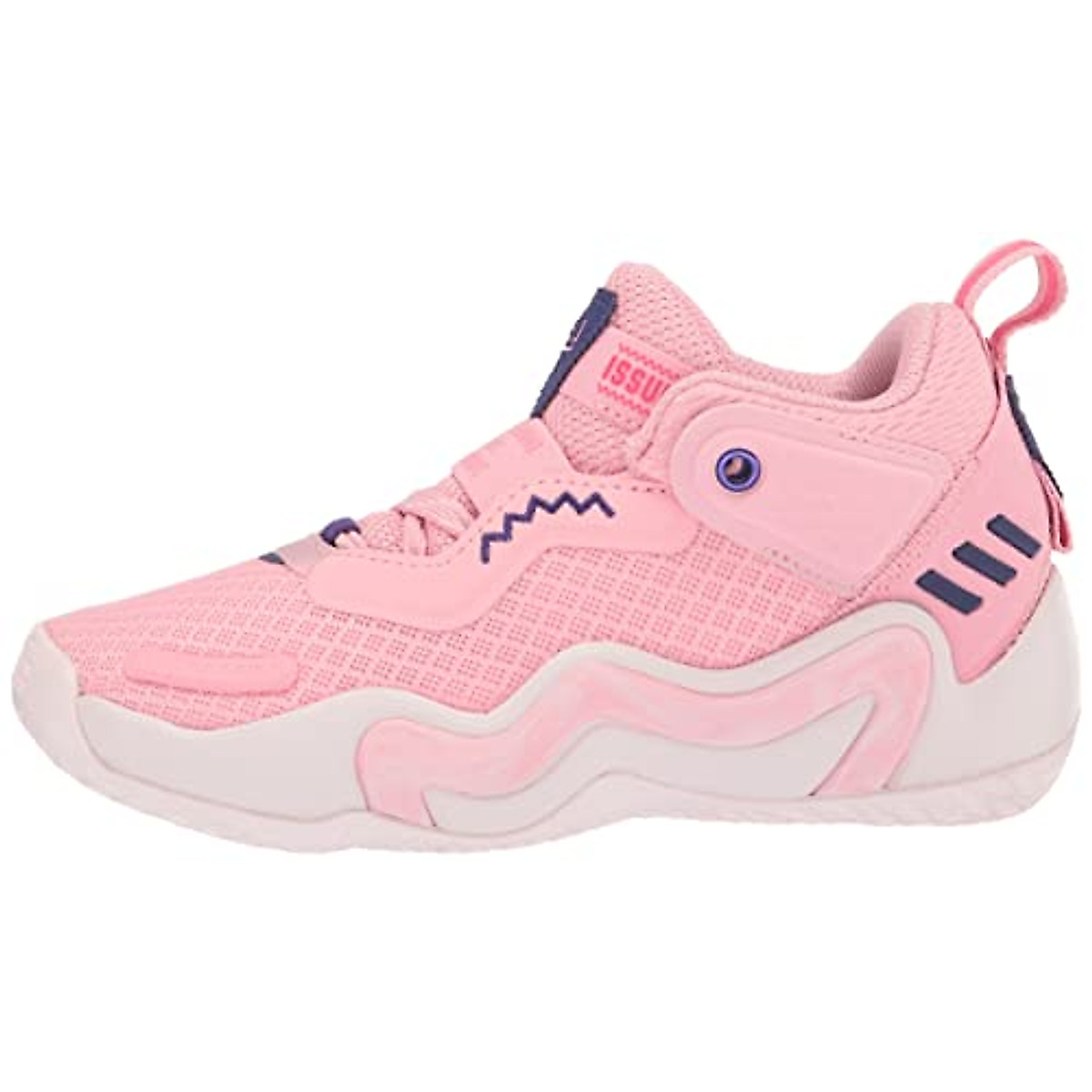 adidas D.O.N. Issue 3 Basketball Shoe, Light Pink/Clear Pink/Team Colleg Purple, 2 US Unisex Little Kid