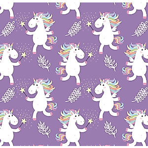Stesha Party Unicorn Wrapping Paper Girl Birthday Present Gift Wrap, 30 x 20 Inch (3 Sheets)