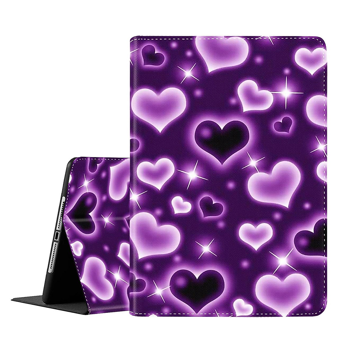 Case for Samsung Galaxy Tab A8 10.5 Inch 2022 Model (SM-X200/X205/X207), Galaxy Tab A8 10.5 inch Tablet Cover, Slim Folding Stand Cover with Auto Wake/Sleep, Purple Heart Balloon