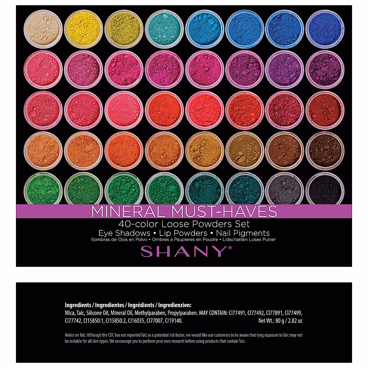 SHANY Eye Sparkle/Eye shadow Loose Powder - Set of 40 Colors(Pack of 1)