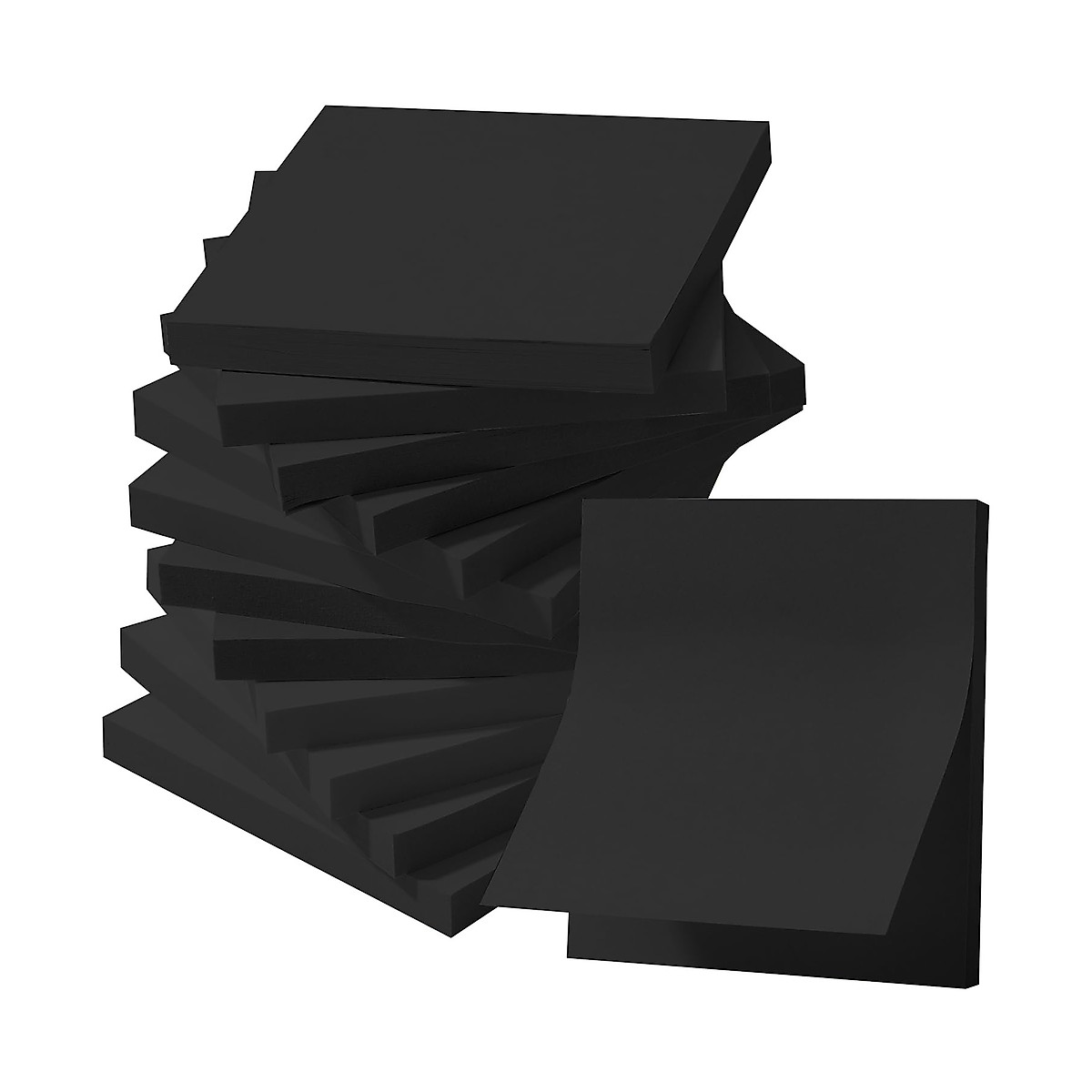 Mr. Pen- Sticky Notes, 12 Pads, Sticky Notes 3"x3", Black Sticky Notes, Sticky Notes, Sticky Note Pads, Stick Notes, Sticky Pad, Pack, 3x3 Sticky Notes, Sticky Notes Bulk