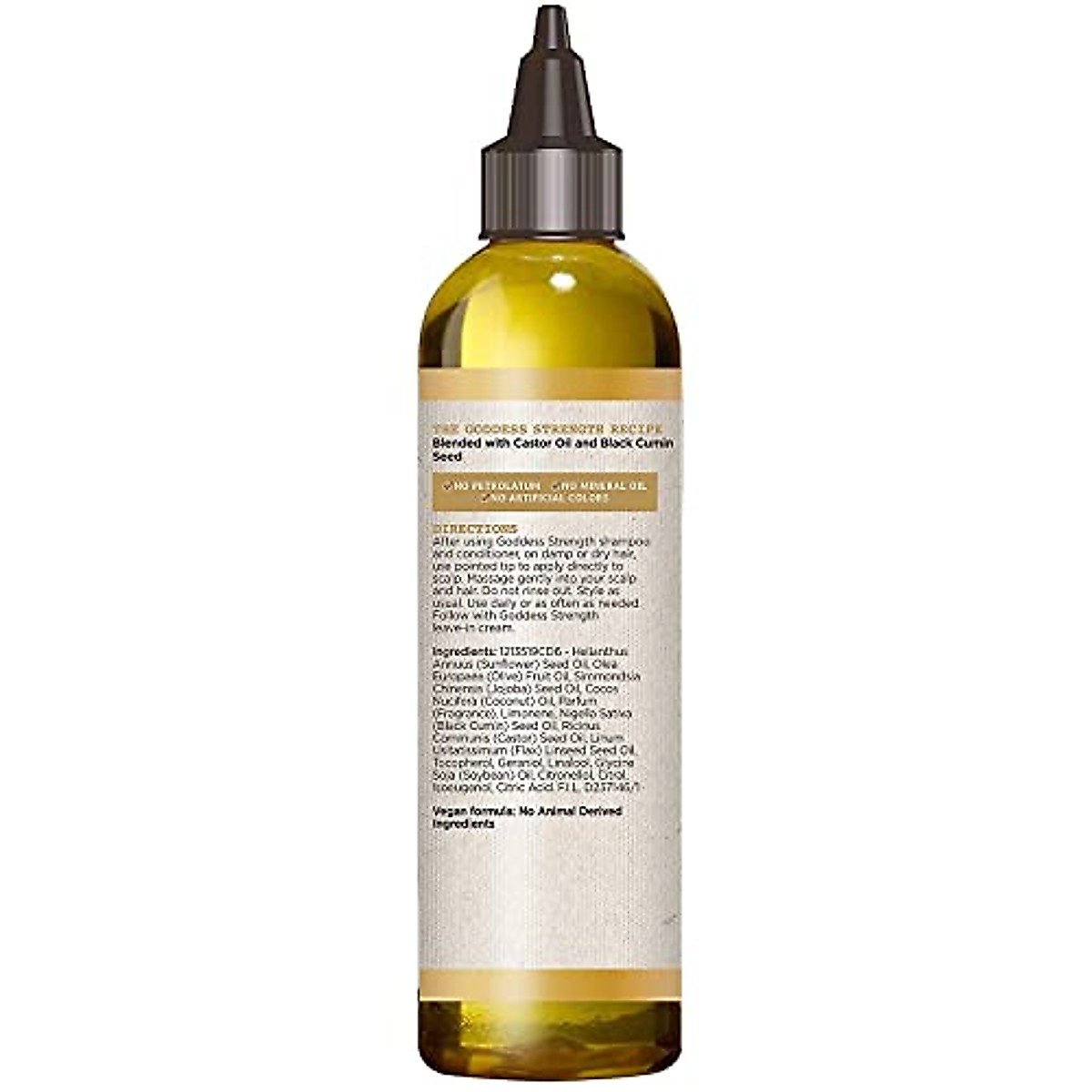 Carol’s Daughter Goddess Strength 7 Oil Blend Scalp & Hair Treatment Oil to Strengthen & Lengthen Curls – with Castor Oil, Olive Oil, Jojoba Oil - For Wavy, Curly, Coily, Natural Hair, 4.2 fl oz