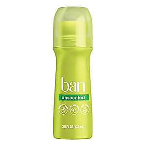 Ban Roll-On Antiperspirant Deodorant, Unscented, 3.5 Ounce