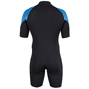Henderson Men's 3mm Thermoprene Pro Front Zip Shorty Wetsuit, Black/Blue, 6XL
