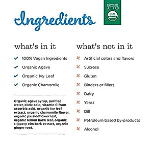 Mommy's Bliss Organic Baby Cough Syrup & Mucus Night Time, Contains Organic Agave and Ivy Leaf, Made for Babies 4 month+, 1.67 Fluid Ounces