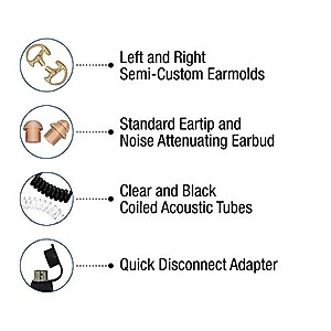 Sheepdog Quick Disconnect Police Lapel Mic, Compatible with Motorola APX 6000 APX 7000 APX 8000 and APX 4000 Radios, Law Enforcement Earpiece Headset