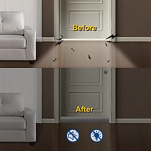 MAXTID Door Draft Stopper 36 Inch, Fits Door Gaps up to 1.7 Inch, Grey Under Door Sweeps Weather Stripping Large Door Noise Blocker Sound Proof Guard