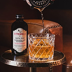 Bittermilk No.1 Bourbon Barrel Aged Old Fashioned Mix - All Natural Handcrafted Cocktail Mixer - Old Fashioned Syrup - More Complex than Bitters & Simple Syrup