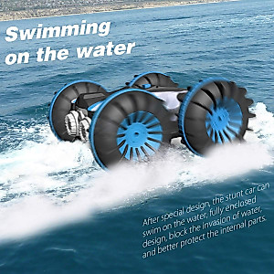 Toys for 6-12 Year Old Boys Amphibious Remote Control Car Boat for Kids 2.4Ghz RC Car Waterproof RC Monster Truck Stunt Car 1: 16 Remote Control Vehicle with Rotate 360 All Terrain Boys Girls Gifts