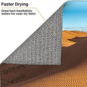 Sand Dunes in The Sahara Desert Printed Drying Mat For Kitchen Ultra Absorbent Microfiber Dishes Drainer Mats Non-Slip Silicone Quick Dry Pad - 18 X 16inch