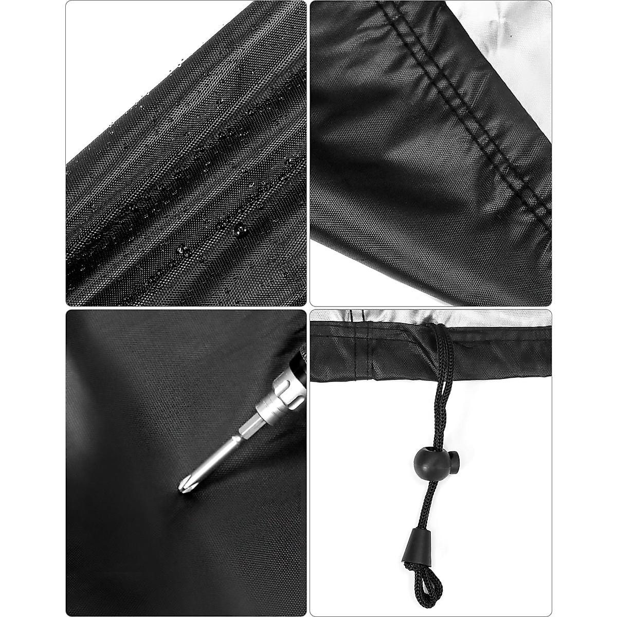 QWORK Universal Planer Dust Cover, Table Saw Cover, Miter Saw Cover, Protect Against Sawdust and Wood Chips, 28.3" x 24.4" x 19.6", Black, Fits Most Planer, Bench Drill Press