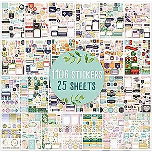 Aesthetic Greenery Planner Stickers for Fun Planning - 1100+ Stunning Gold Foil Monthly Designs - The Perfect Sticker Accessories to Enhance Your Daily Calendar and Planner Journaling