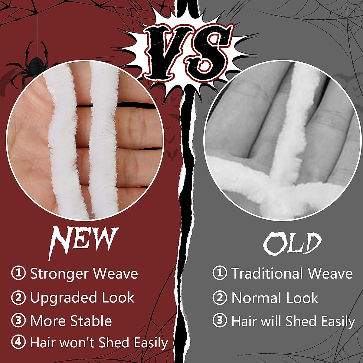 Halloween Decorations Outdoor, 200" Spider Web 60" Giant Spider with Extra Stretch Cobwebs and 10 Small Plastic Spiders, Halloween Outdoor Scary Decorations Yard Home Outside Parties House Décor